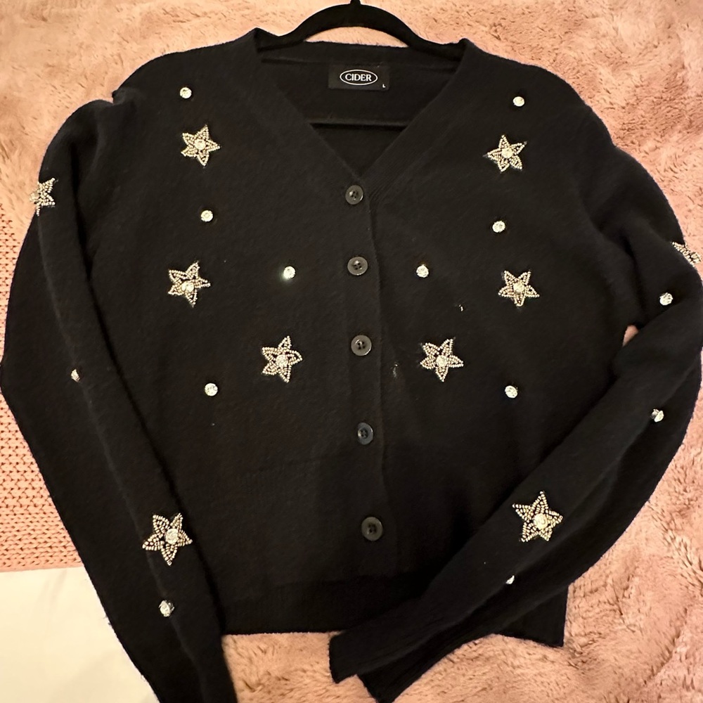 Cider Bedazzled Star Cardigam - Gem